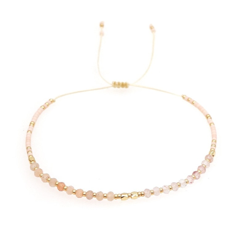 Adjustable String Bracelet Miyuki Bracelet Stone Bracelet - Etsy