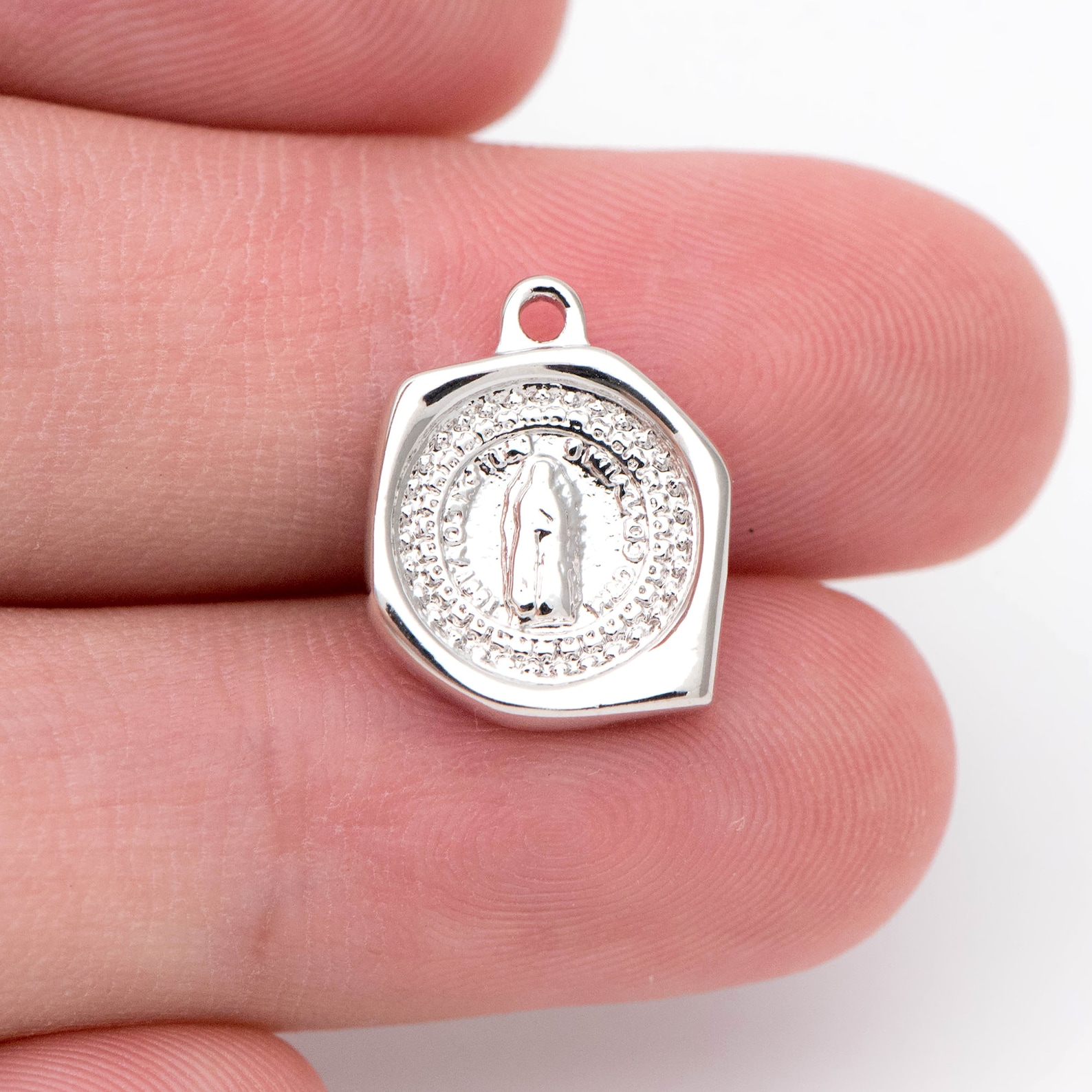 10pcs Silver Tone Mother Mary Charm 12x15mm Rhodium Plated - Etsy