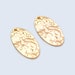 10pcs Gold Oval Disc Pendants 19x10mm Gold Plated Brass - Etsy