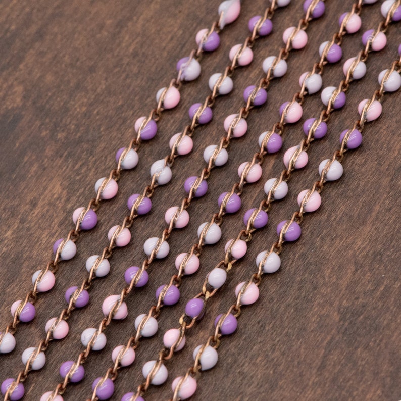 Enamel Brass Chain 2.5mm Thin Unplated Brass Designer Chains - Etsy