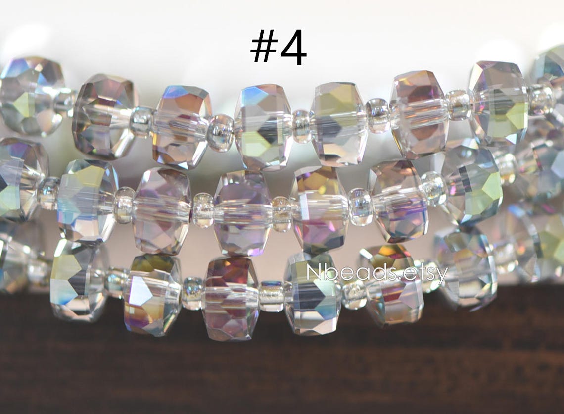 Faceted Crystal Rondelle Beads 8x5mm Sparkly Glass Spacer | Etsy