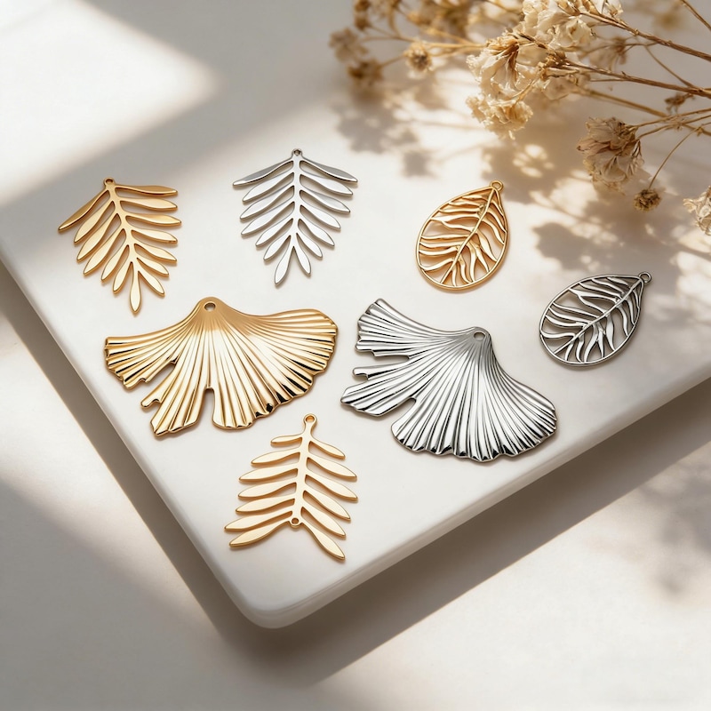 Leaf Gold Plated Charms - Etsy