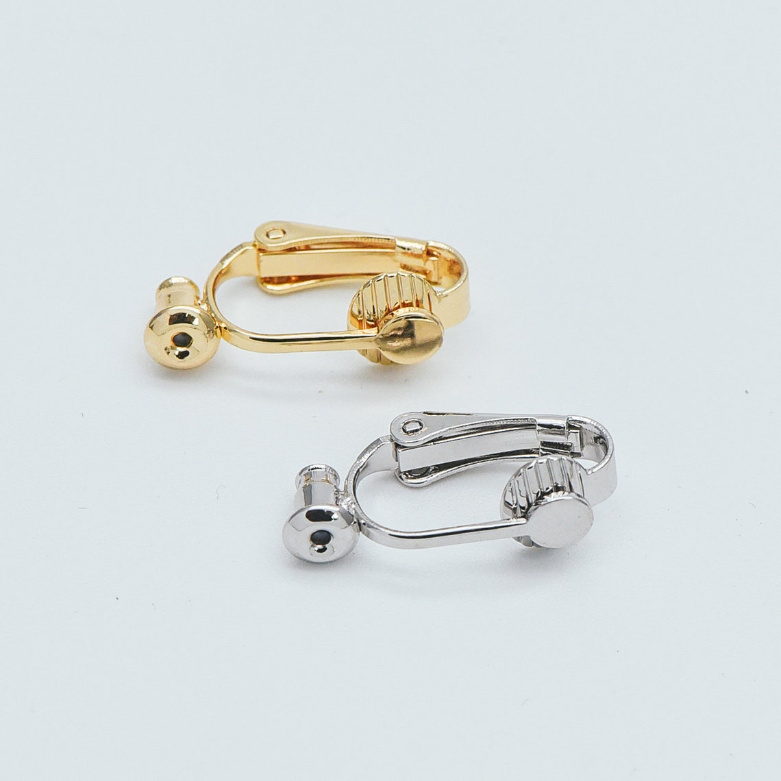 10pcs Gold/ Silver Clip-on Ear Wire MAGIC Earring Clips Can | Etsy