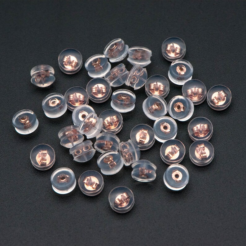 20pcs Sterling Silver Ear Nuts Gold/ Silver / Rose Gold | Etsy