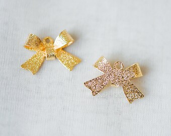 Gold Bow Charm | Etsy
