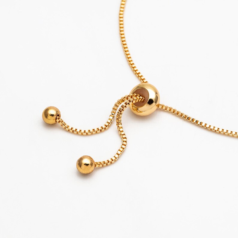 10pcs Gold Sliding Adjustable Bracelet Making Chain, Half-finished ...