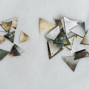 10pcs Black Mother of Pearl Triangle Charms Geometric Shell - Etsy