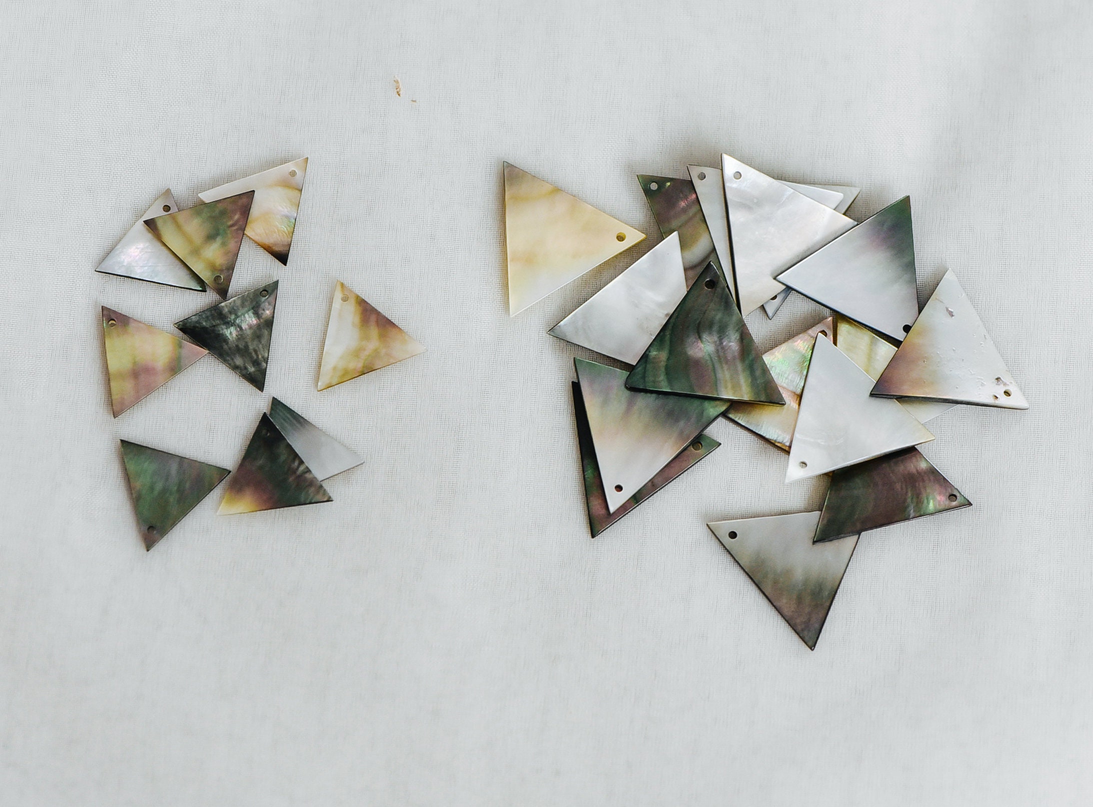 10pcs Black Mother of Pearl Triangle Charms Geometric Shell - Etsy