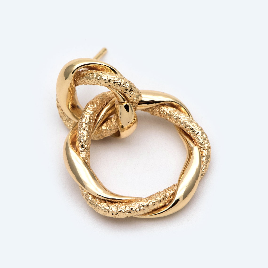 4pcs Gold Circle Hoops, Gold Hoop Earrings, Chunky Hoops, Twist Hoop ...