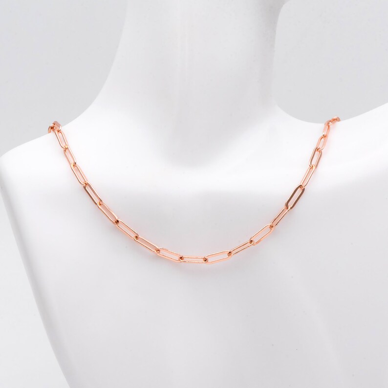 Rose Gold Long Cable Chain Brass Chain Oval Link Size - Etsy