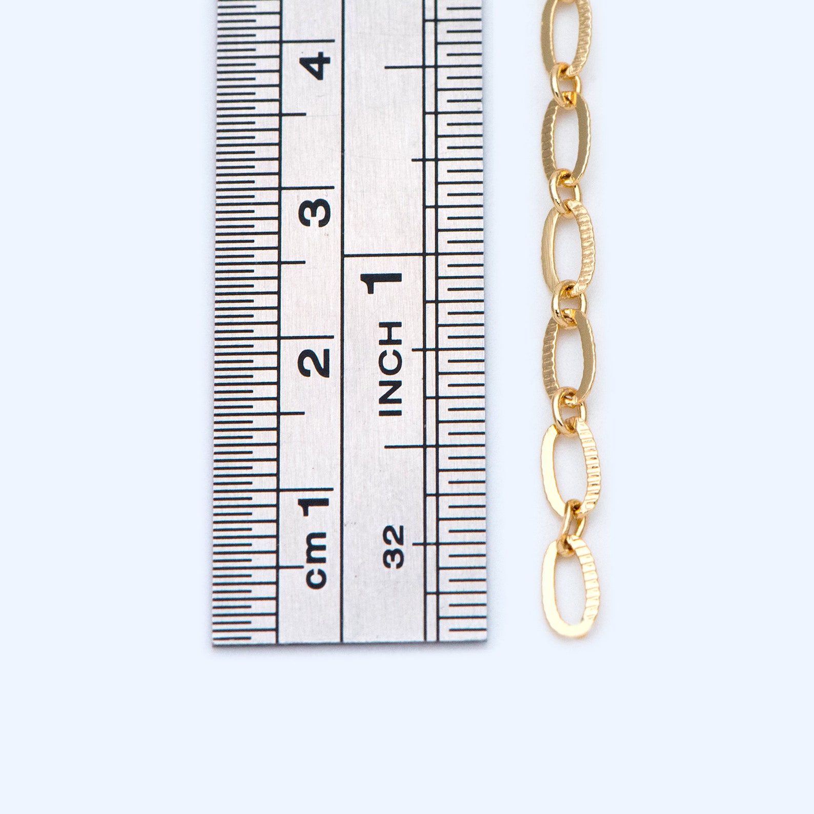 Flat Oval Cable Chains 3.7x6mm, 18K Gold Plated on Brass, Craft DIY ...