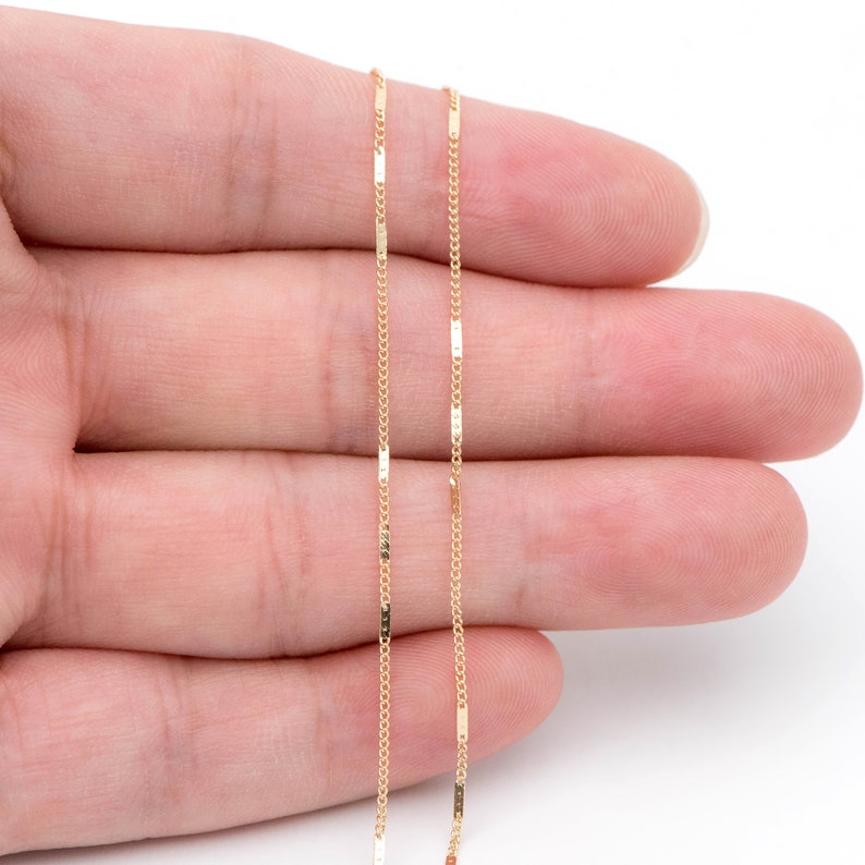 Gold Flat Circle Chains 1mm Tiny Curb Chains 18K Gold Plated - Etsy