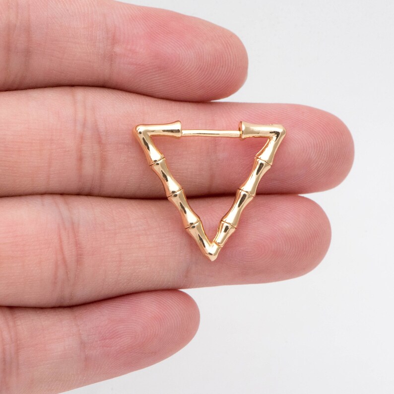 4pcs Gold Triangle Earrings 25mm Geometric Leverback Earring - Etsy