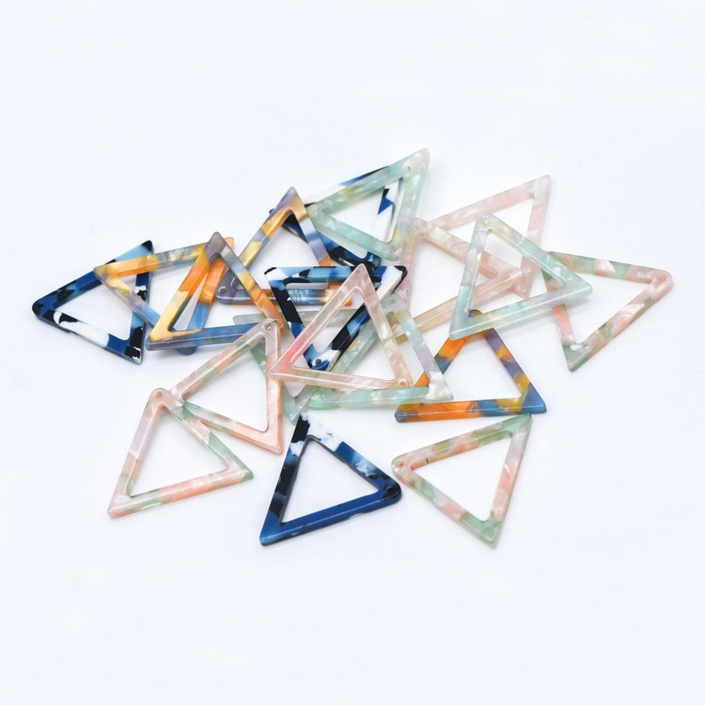 20pcs Tortoise Shell Acetate Triangle Pendants 32mm Acrylic - Etsy