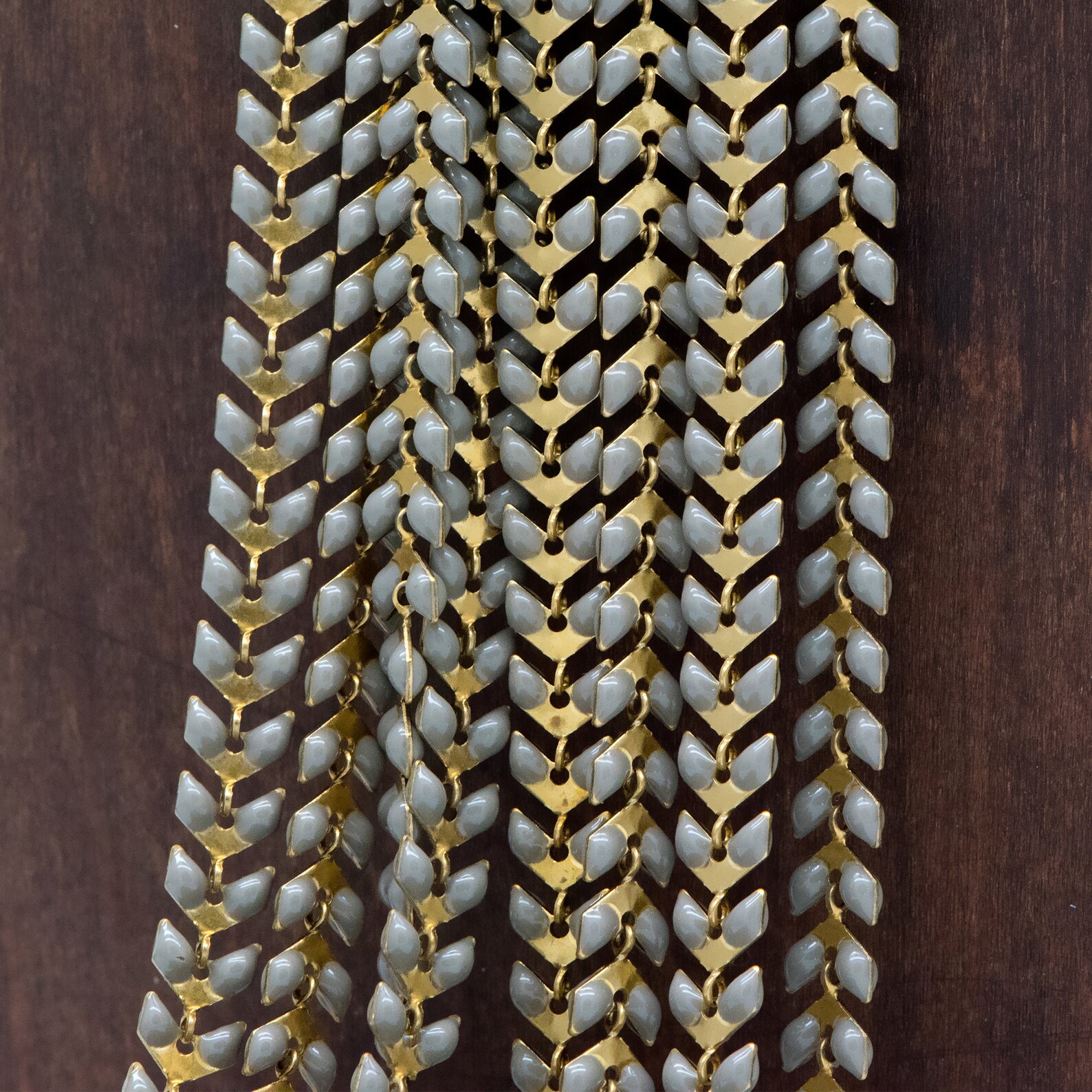 Grey Enamel Brass Arrow Chain 6mm Flat Chevron Chain - Etsy