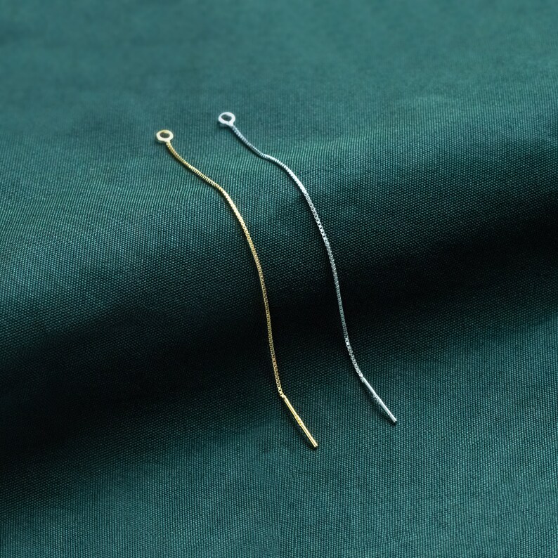 10pcs Sterling Silver Threader Earrings, Gold/ Rhodium, .925 Silver Box ...