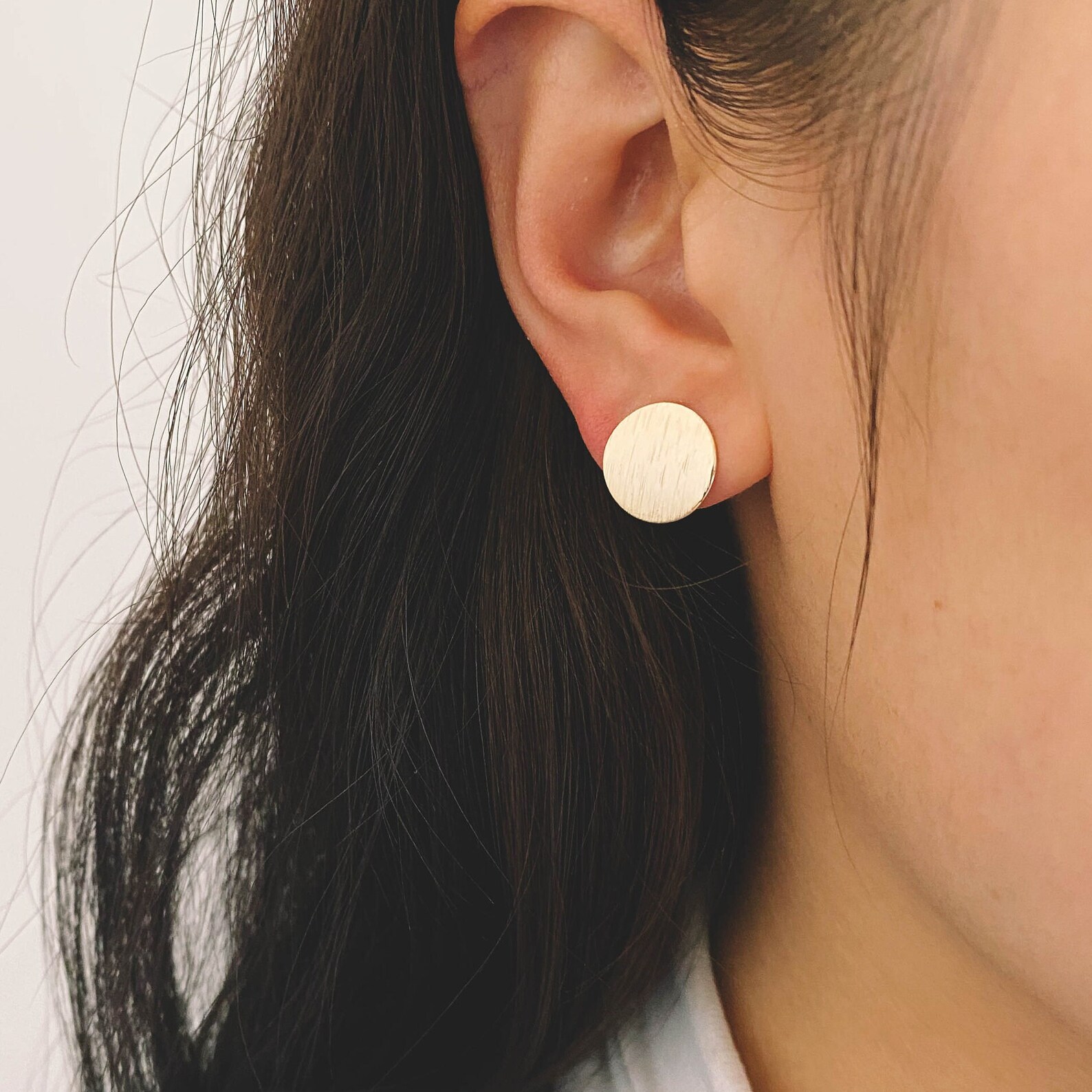 10pcs Brushed Gold Round Disc Ear Posts 12mm 18K Gold Plated - Etsy