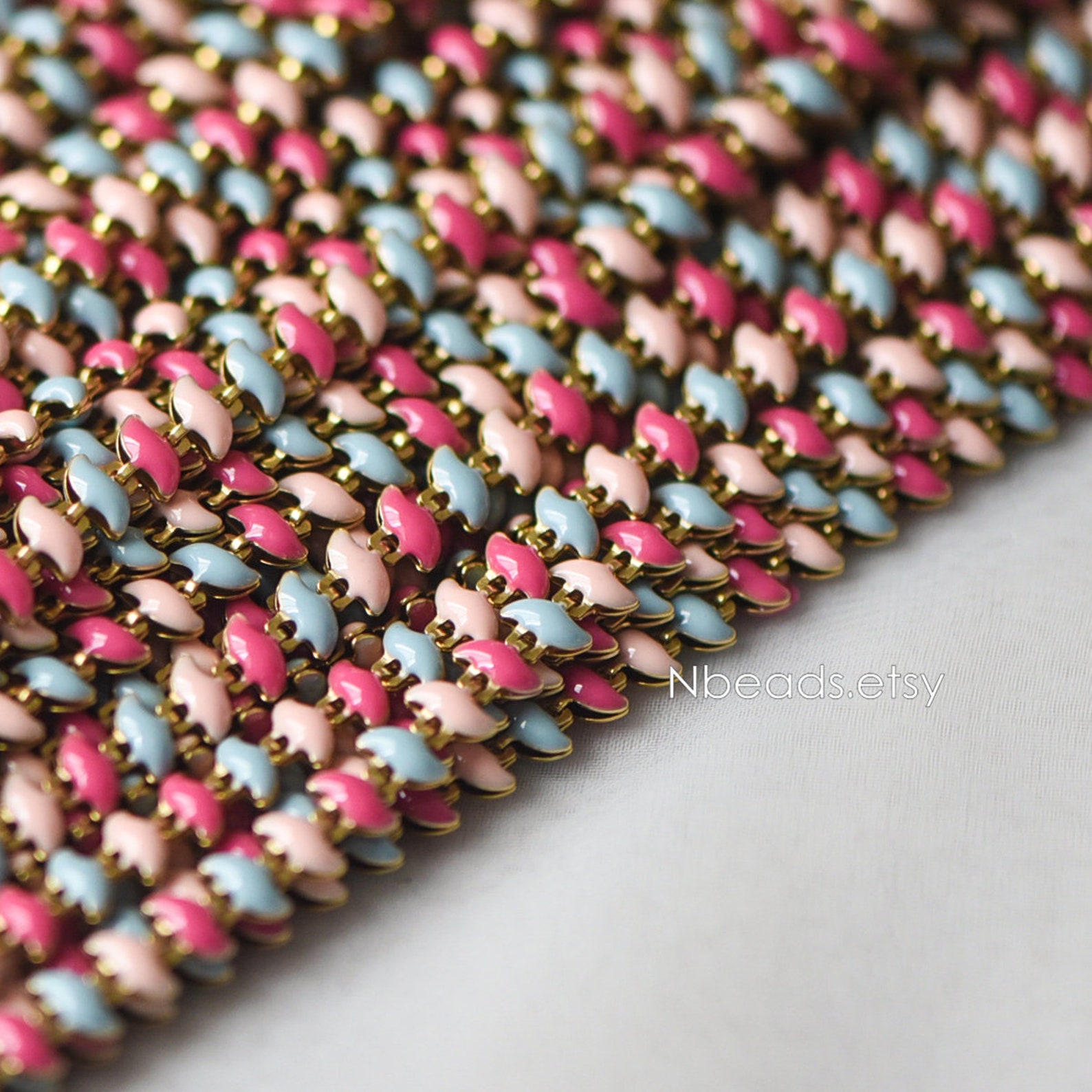 Enamel Brass Designer Chain 6.5mm LK-006-1/ 1 Meter3.3ft | Etsy