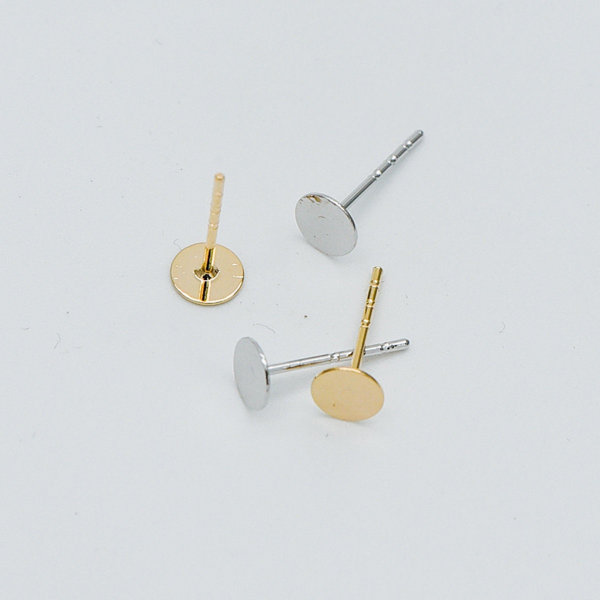 20pcs Gold/ Silver Ear Posts Gold/ Rhodium Plated Brass Stud | Etsy