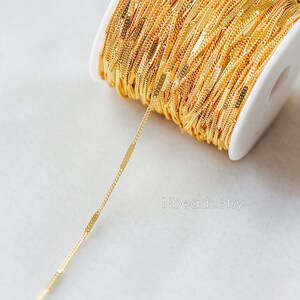 Dainty Gold/ Silver Tone Flat Link Chains 1.9mm, Real Gold/ Rhodium ...