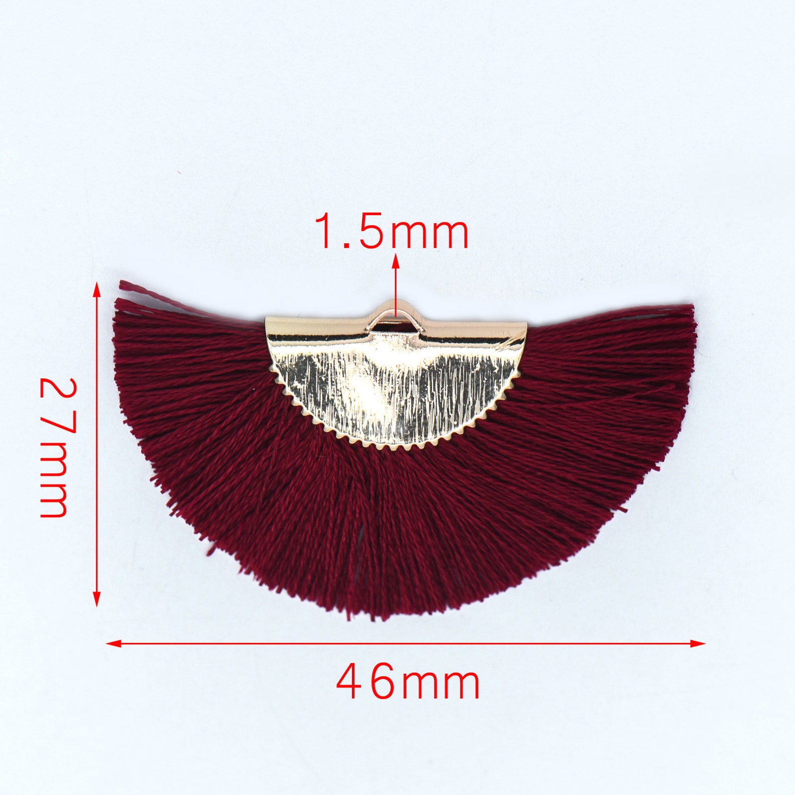 10pcs Fan Tassel Pendants 46x27mm Silk Tassel Charms for | Etsy