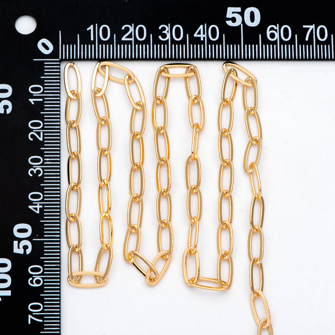 Gold Plated Brass Oval Chain Gold Link Chain 11x4.8mm Flat - Etsy