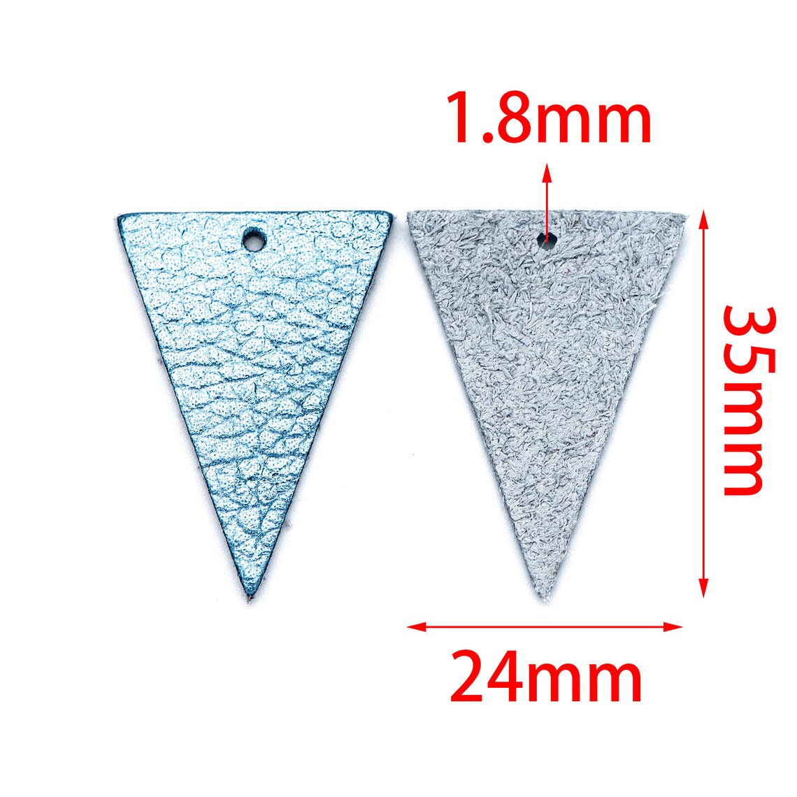 10pcs Triangle Leather Charms 35mm Genuine Leather Geometric - Etsy UK