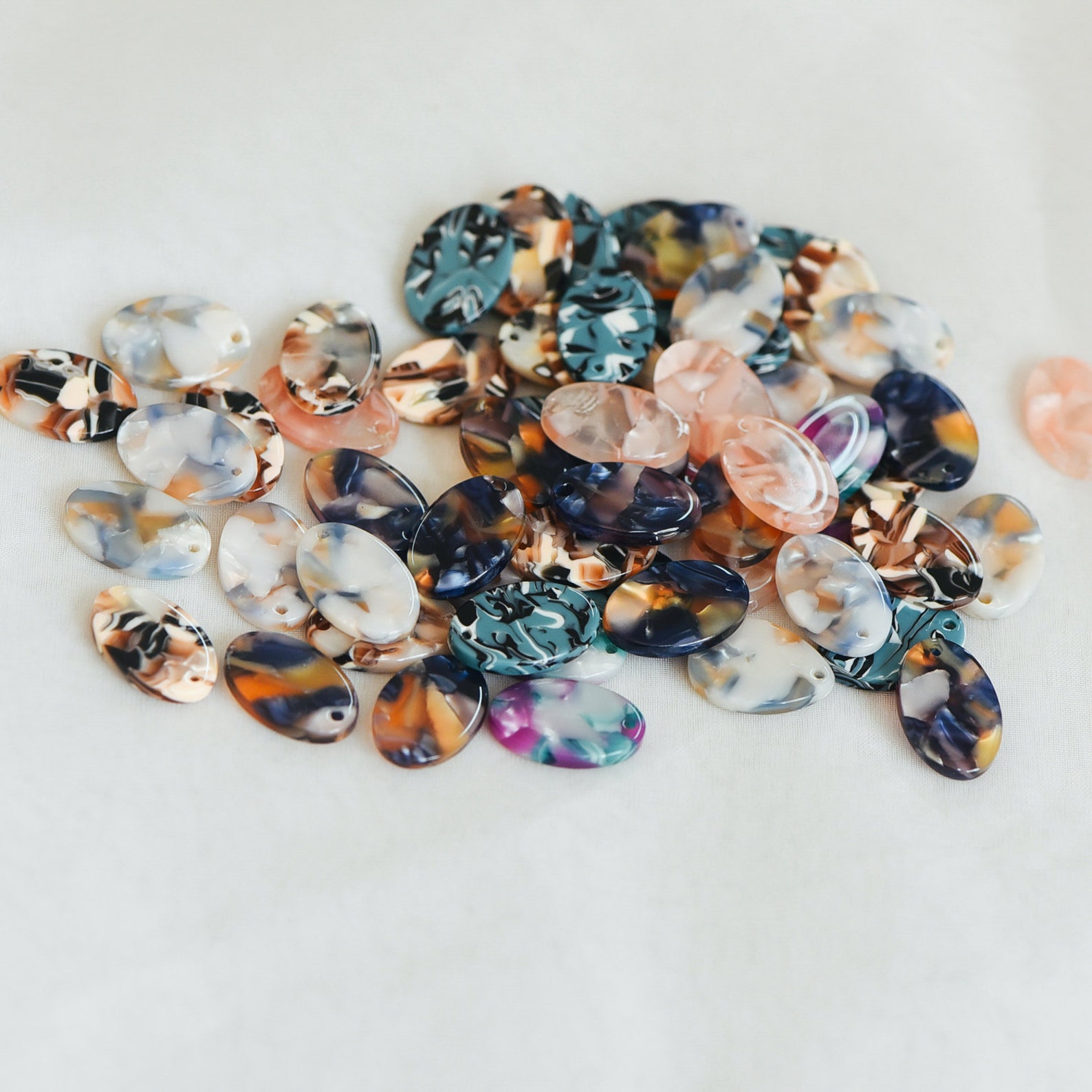 20pcs Tortoise Shell Acetate Oval Pendants 18x12mm Acrylic - Etsy