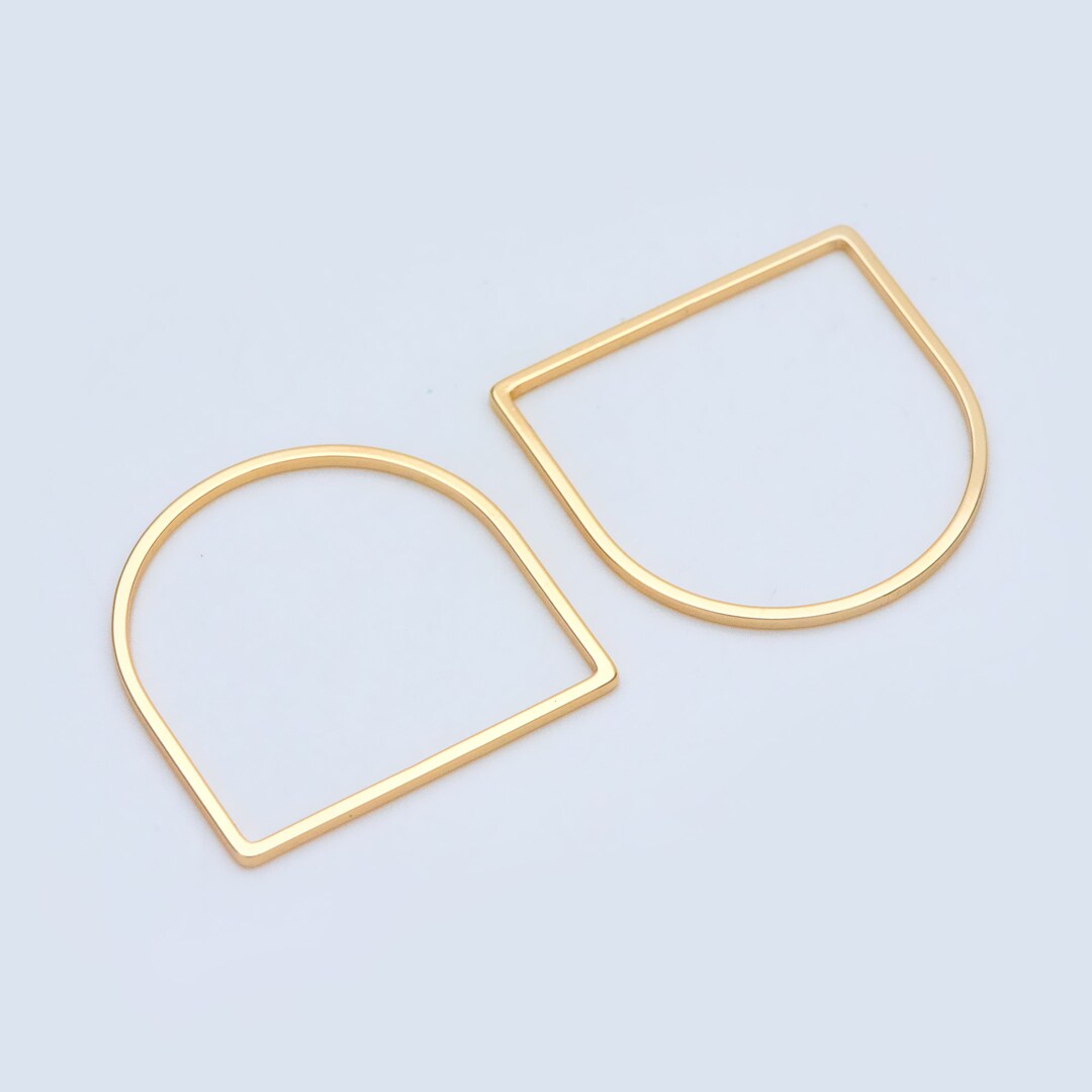 10pcs Gold Plated Brass Horseshoe Loops Geometric Hoop Link - Etsy