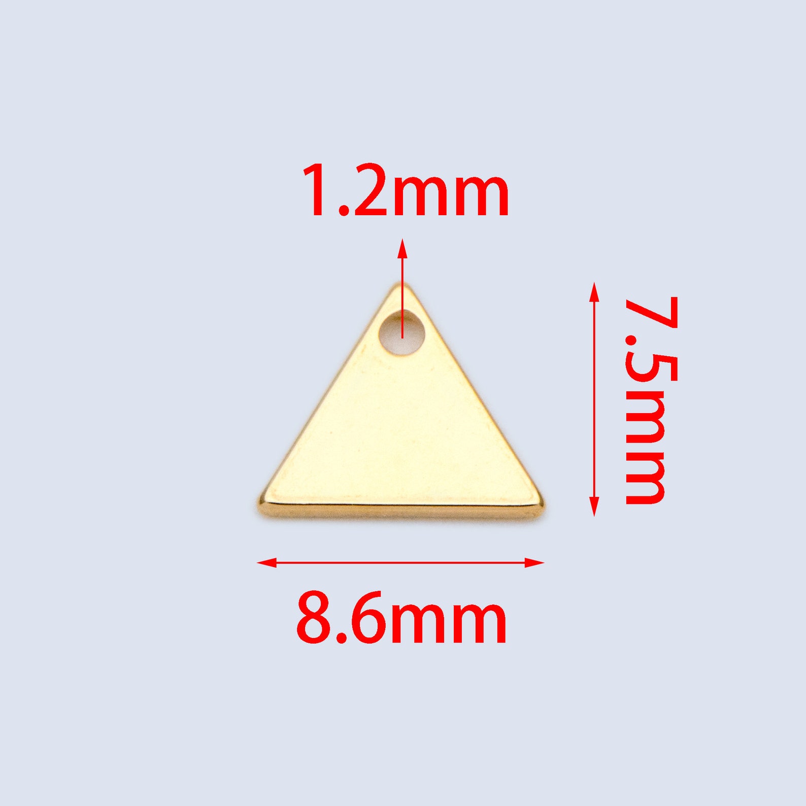 10pcs Gold Plated Brass Triangle Charms 8.6mm Geometric - Etsy