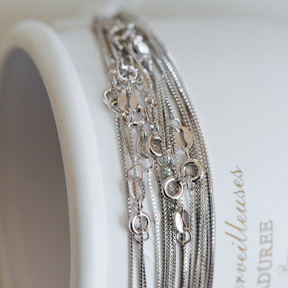 Sterling Silver .925 Finished Necklace Chains for Women | Etsy