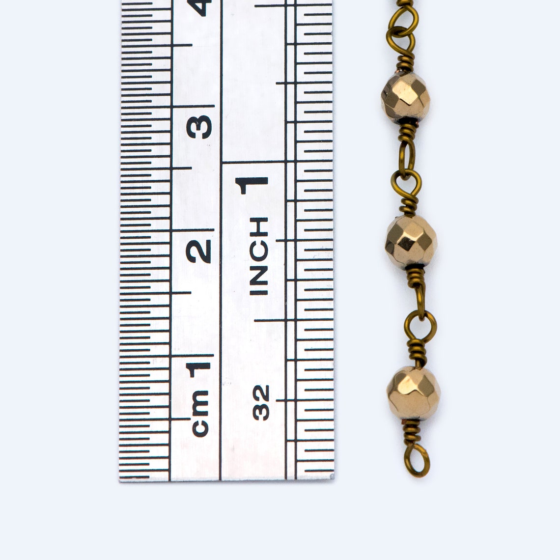 Round Hematite Bead Chain 4mm Antique Bronze Plated Brass - Etsy