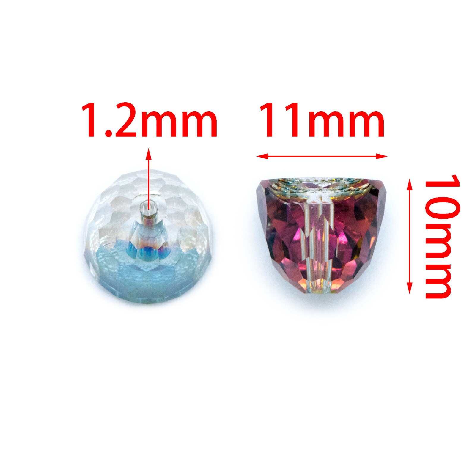 10pcs Faceted Crystal Glass Bell Beads 10x11mm Sparkly Green& - Etsy