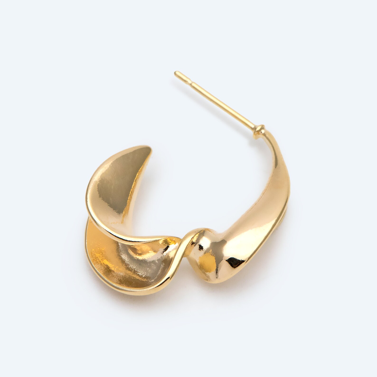 4pcs Gold Twist Ear Posts Gold Plated Brass Geometric Stud - Etsy