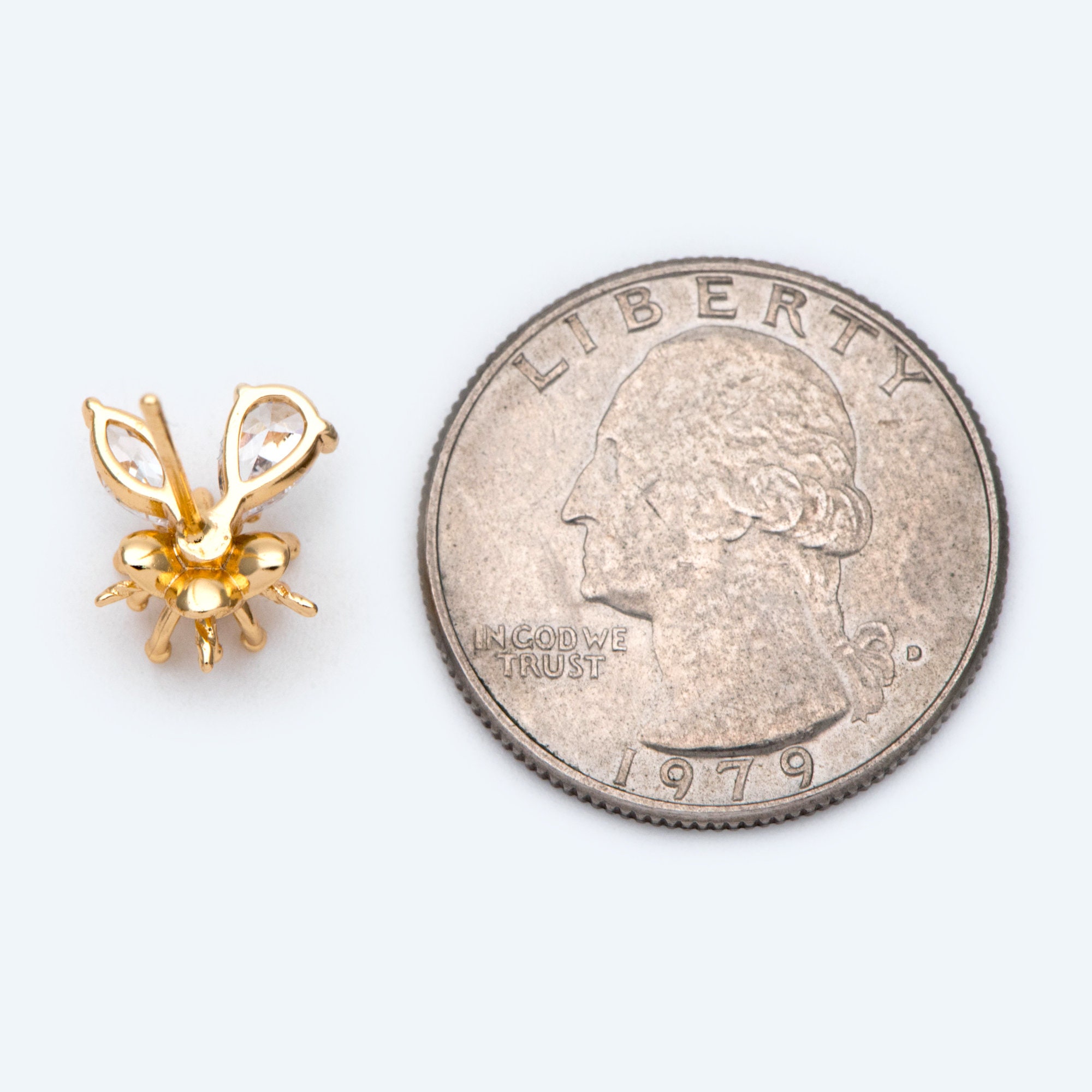 4pcs Gold Flower Ear Posts 12x10mm Pearl Peg Earring Mounts | Etsy