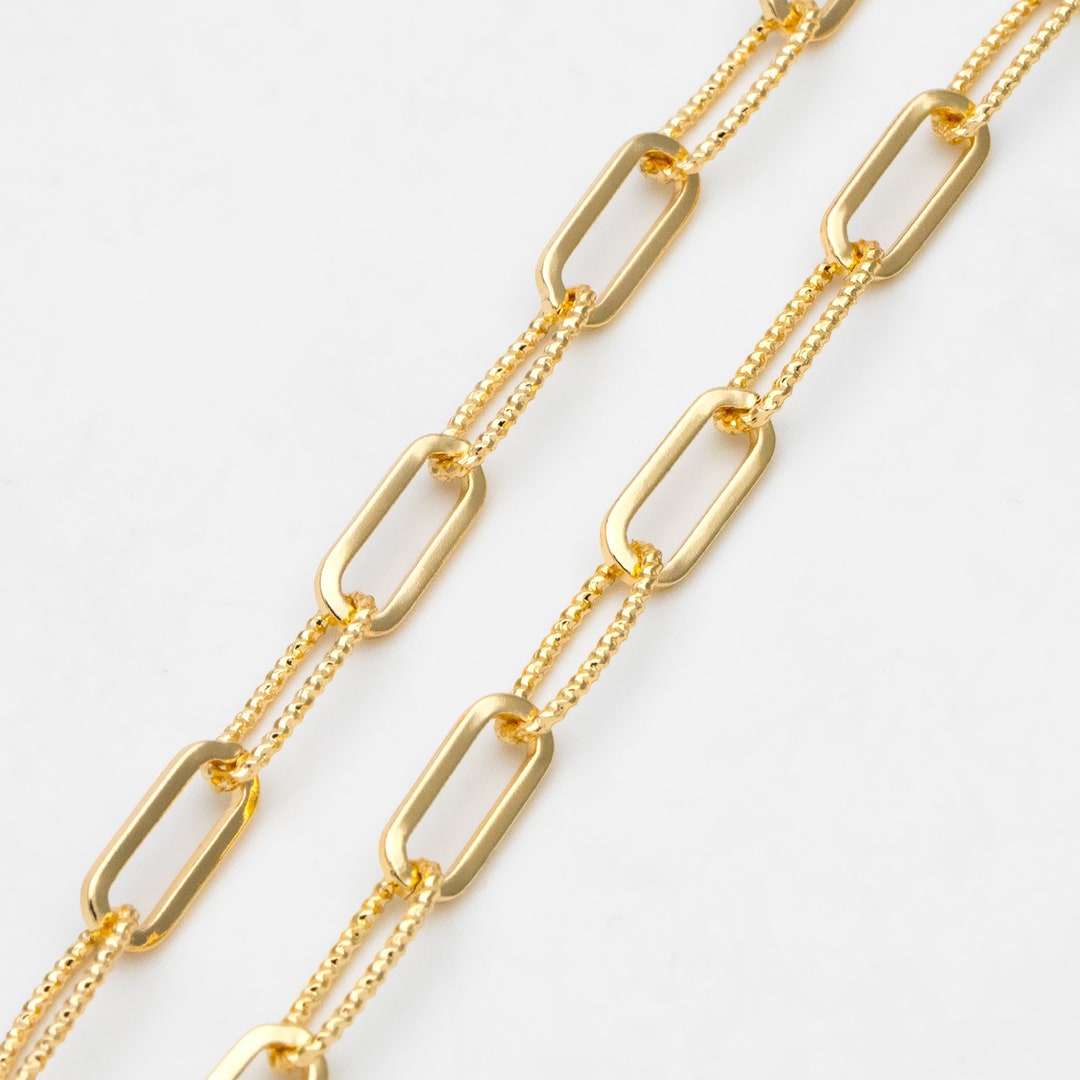 Gold/ Rhodium Plated Brass Chains, Oval Link Chain 5.5mm, Wholesale ...