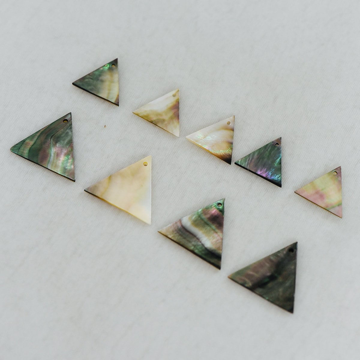 10pcs Black Mother of Pearl Triangle Charms Geometric Shell - Etsy