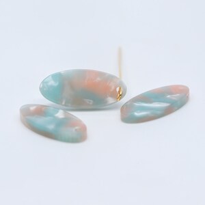 20pcs Tortoise Shell Acetate Oval Pendants 22x10mm, Acrylic Craft ...