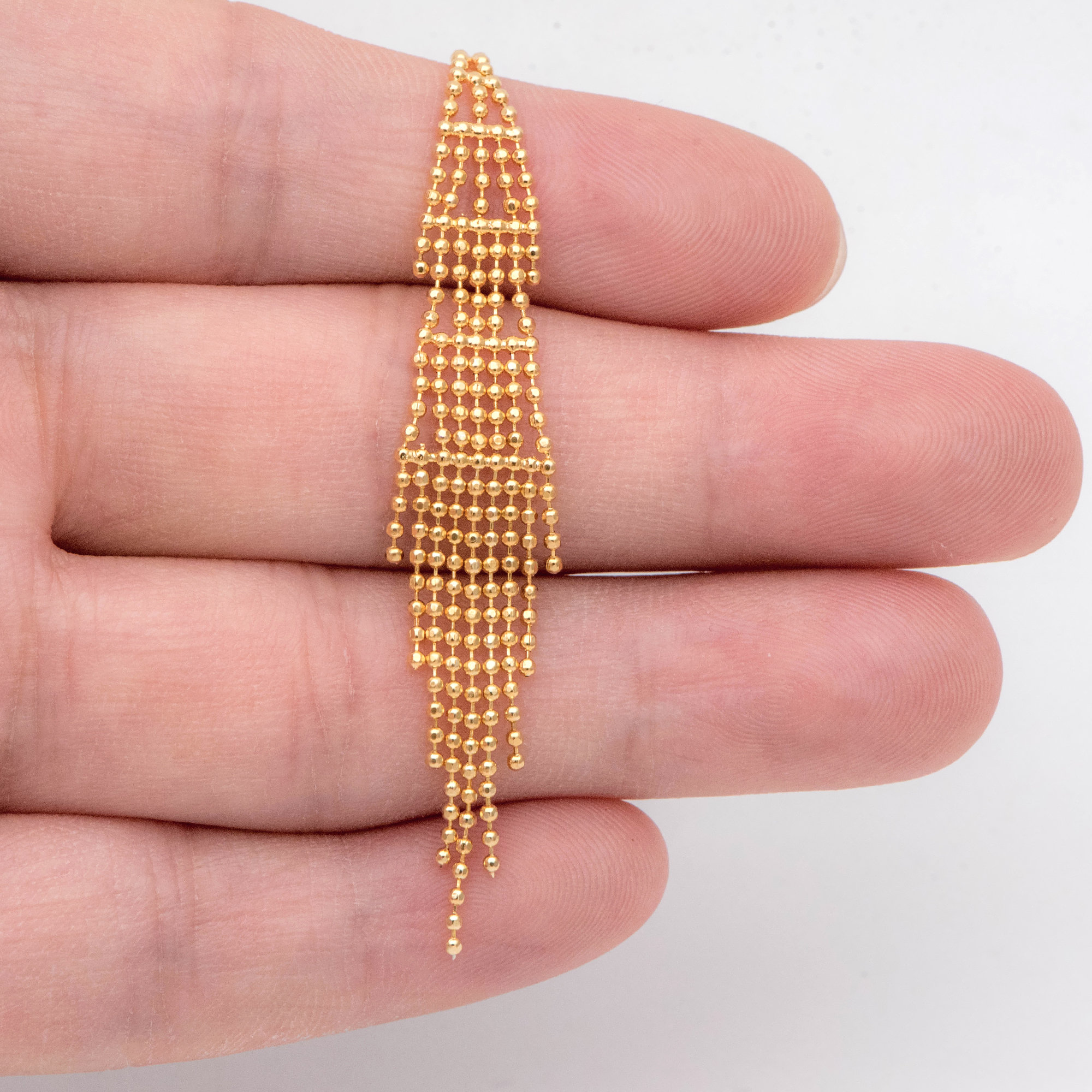 4pcs Gold Chain Tassels 68mm Long Ball Chain Tasselsearring | Etsy