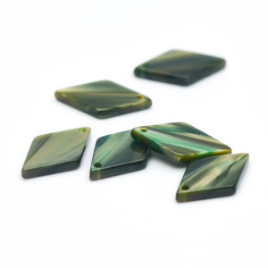 10pcs Tortoise Shell Acetate Charm Pendants, Geometric Acrylic Craft ...