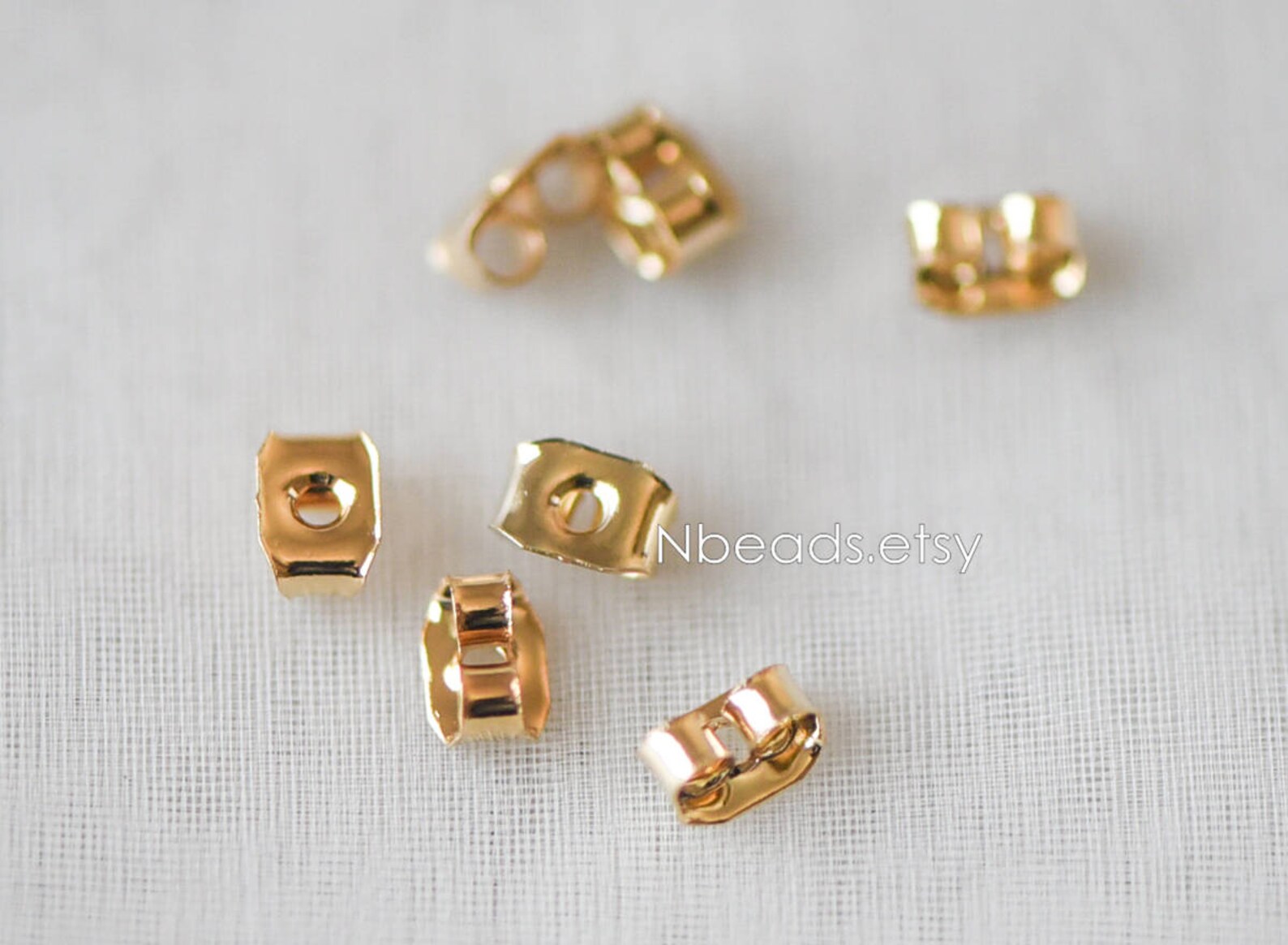 20pcs Gold Plated Brass Ear Nuts Earring Back Stoppers 5mm/ - Etsy