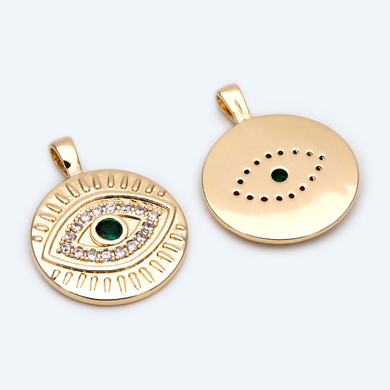 Gold Medallion Charm - Etsy