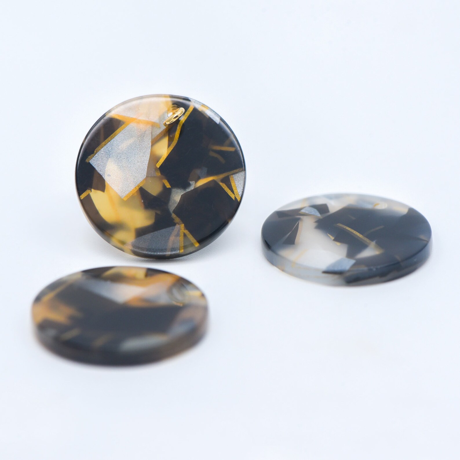 20pcs Tortoise Shell Acetate Round Disc Pendants 20mm Acrylic - Etsy