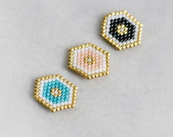Toho Beaded Rhombus Charms Japanese Seed Beads Handmade Seed Beaded ...