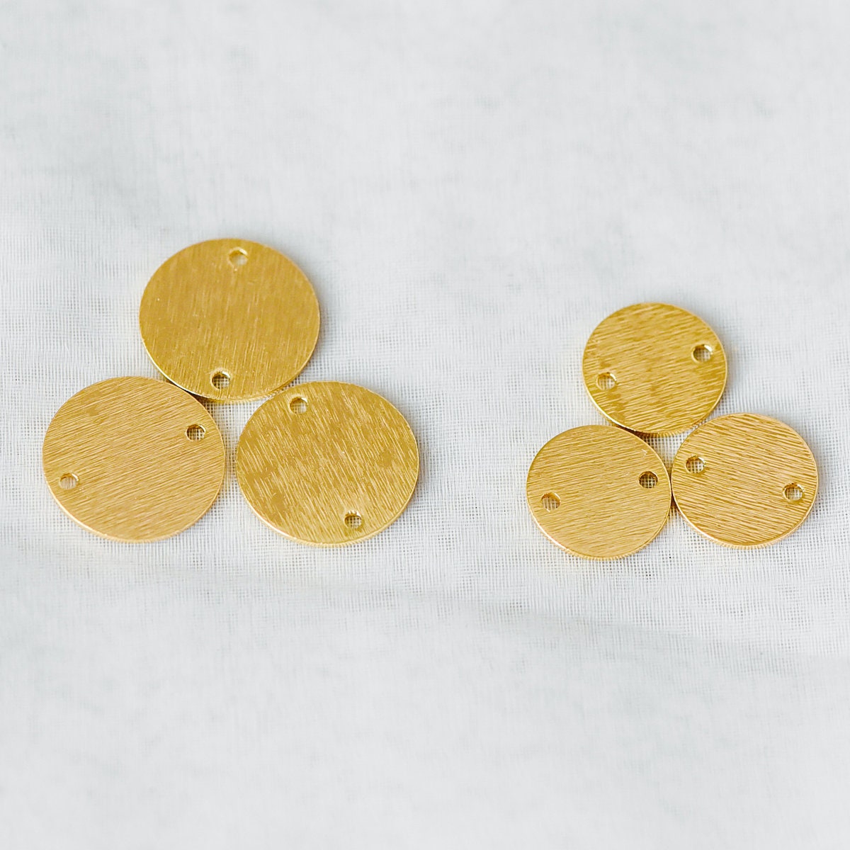 10pcs Brushed Gold Disc Circle Connectors 12/ 15mm Gold - Etsy