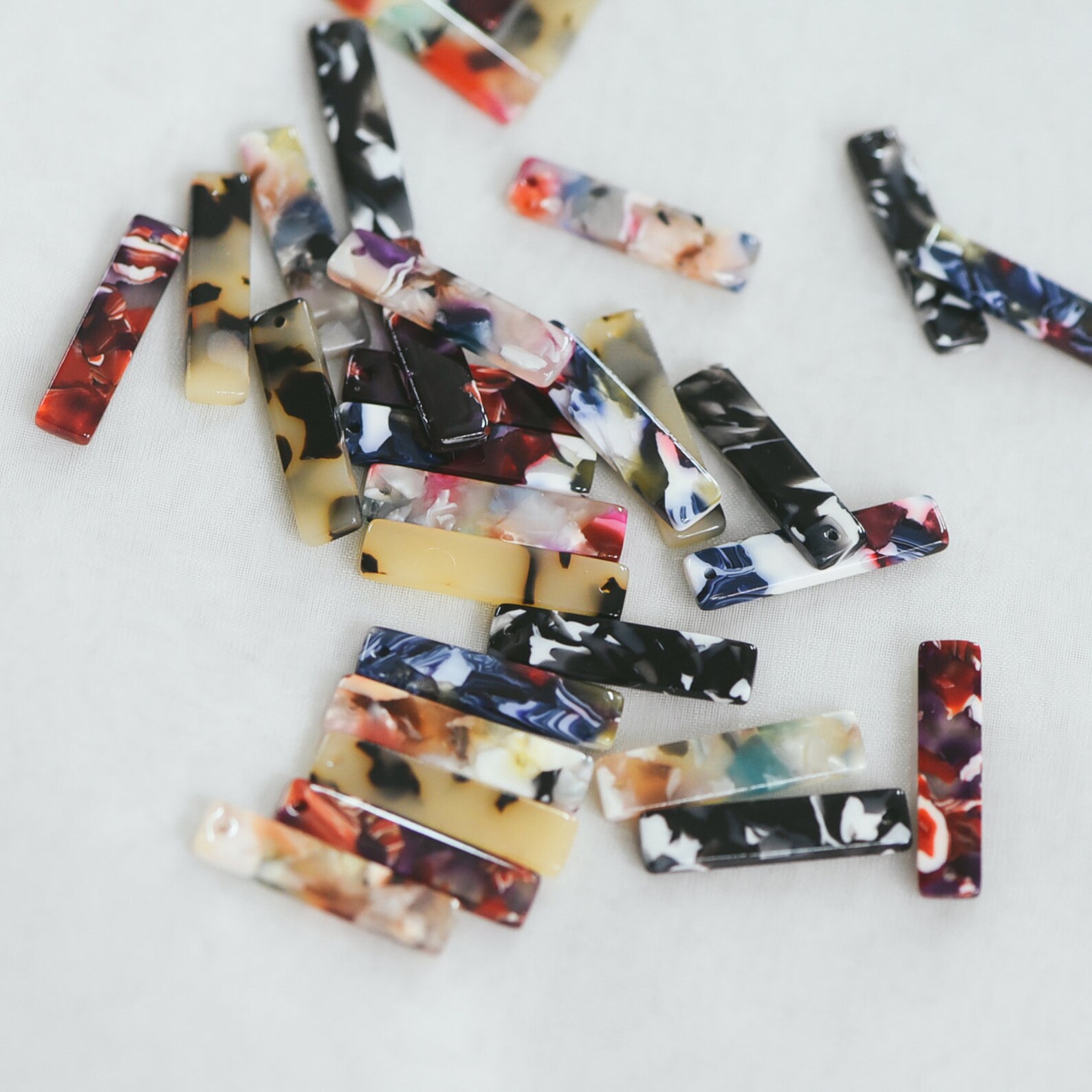 20pcs Tortoise Shell Acetate Bar Pendants 26x6mm Acrylic - Etsy