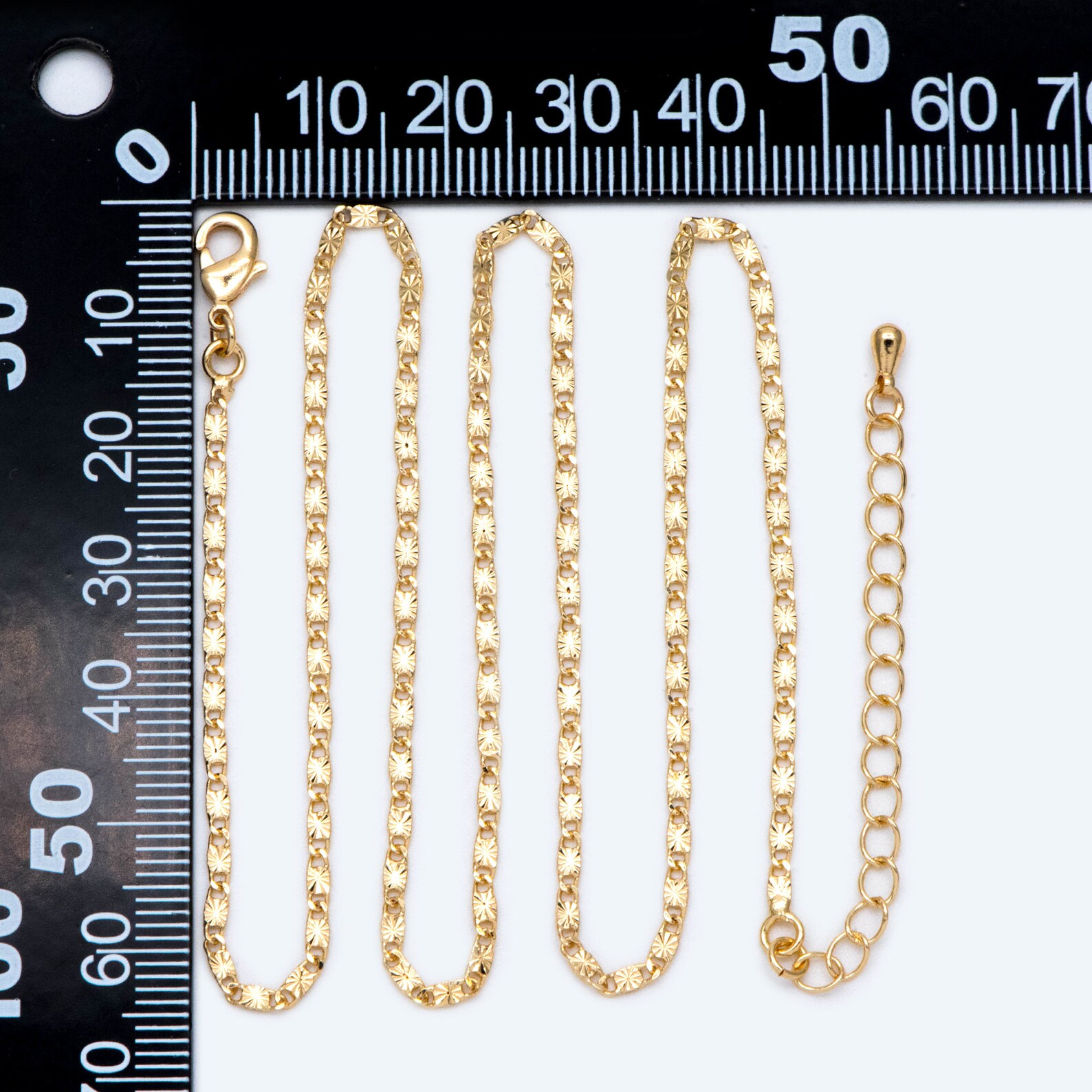 Gold Plated Brass Flat Bar Chain Necklaces 2mm Finished - Etsy