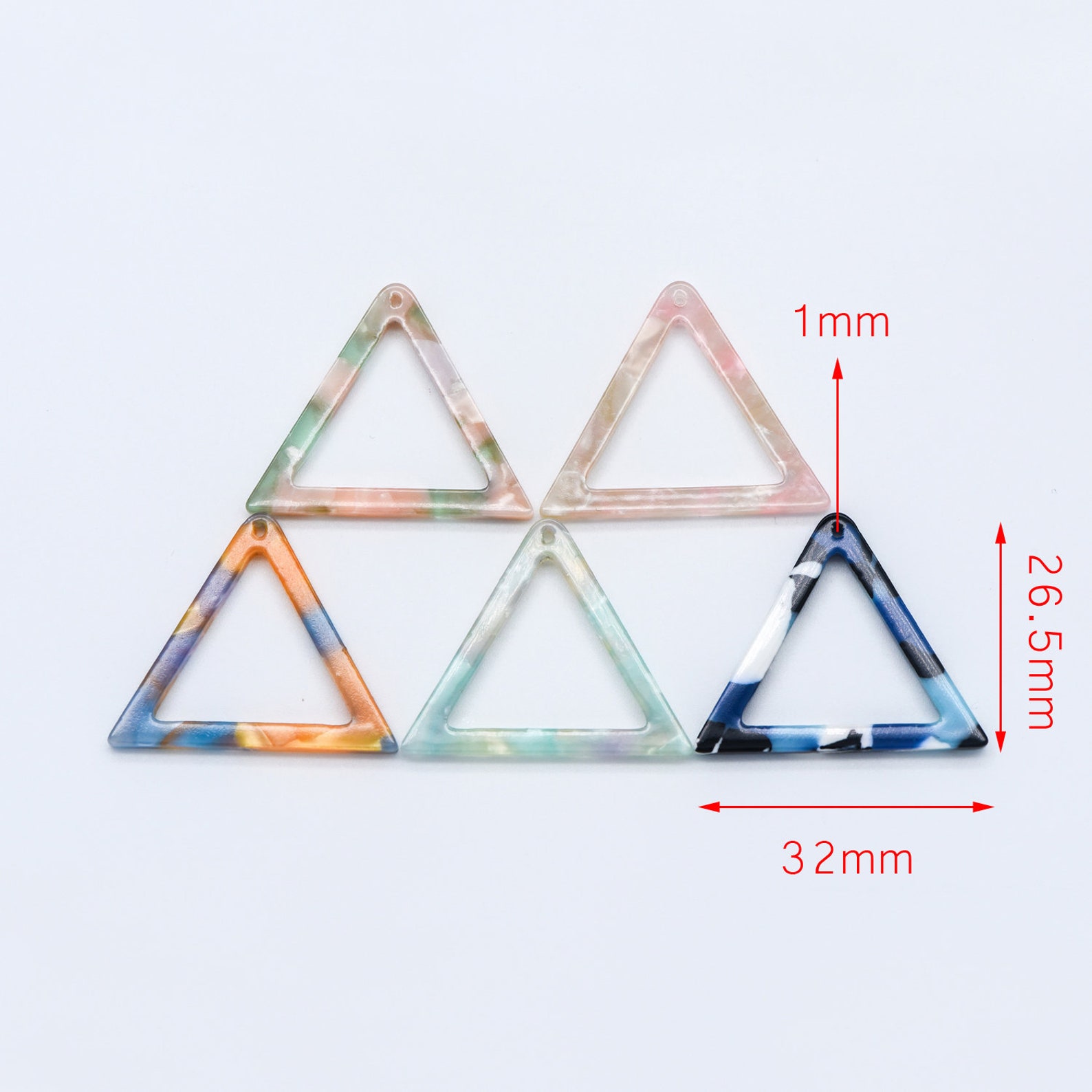 20pcs Tortoise Shell Acetate Triangle Pendants 32mm Acrylic - Etsy