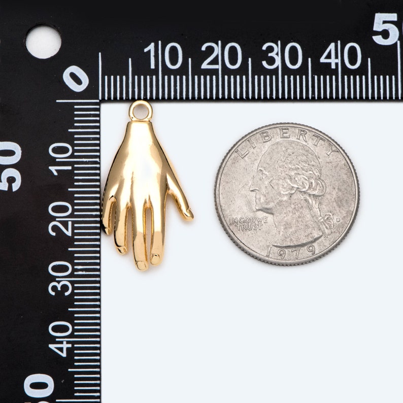 4pcs Gold Plated Brass Hand Charm Hand Pendants Earring - Etsy