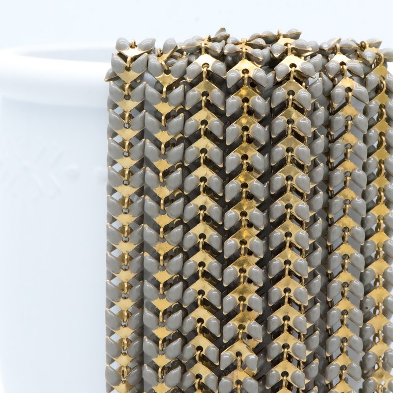 Grey Enamel Brass Arrow Chain 6mm Flat Chevron Chain - Etsy